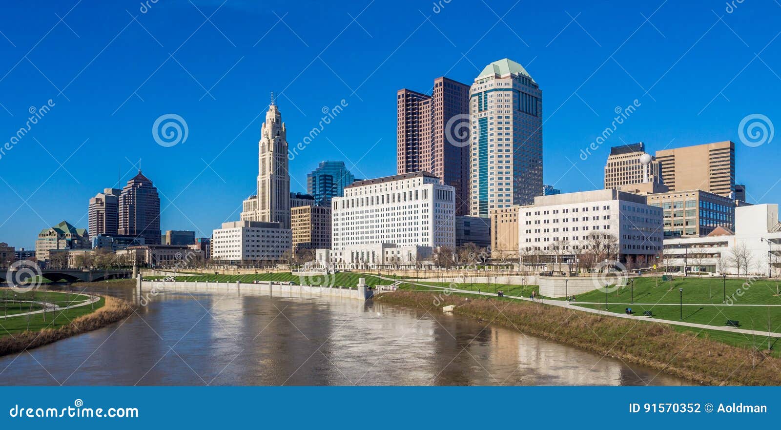 Columbus Ohio Skyline stock photo. Image of midwest, bicentennial ...