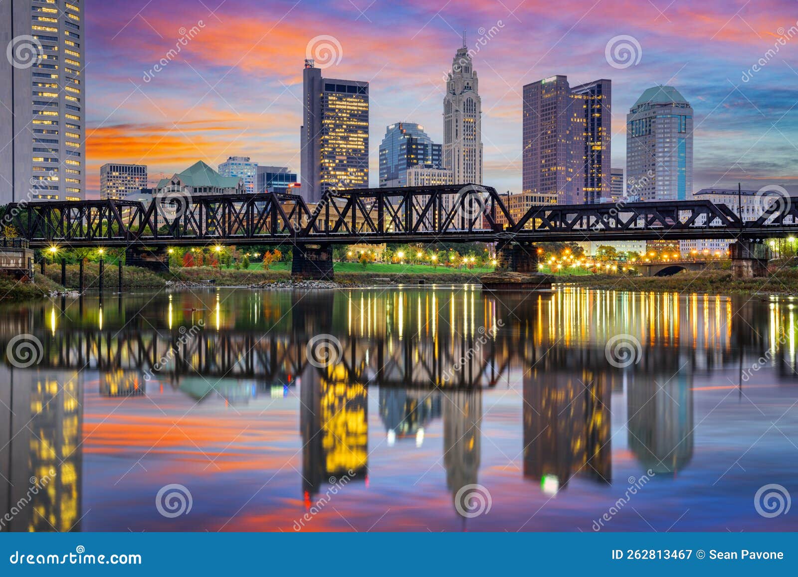 Columbus, Ohio, USA Downtown on the River Stock Image - Image of ...