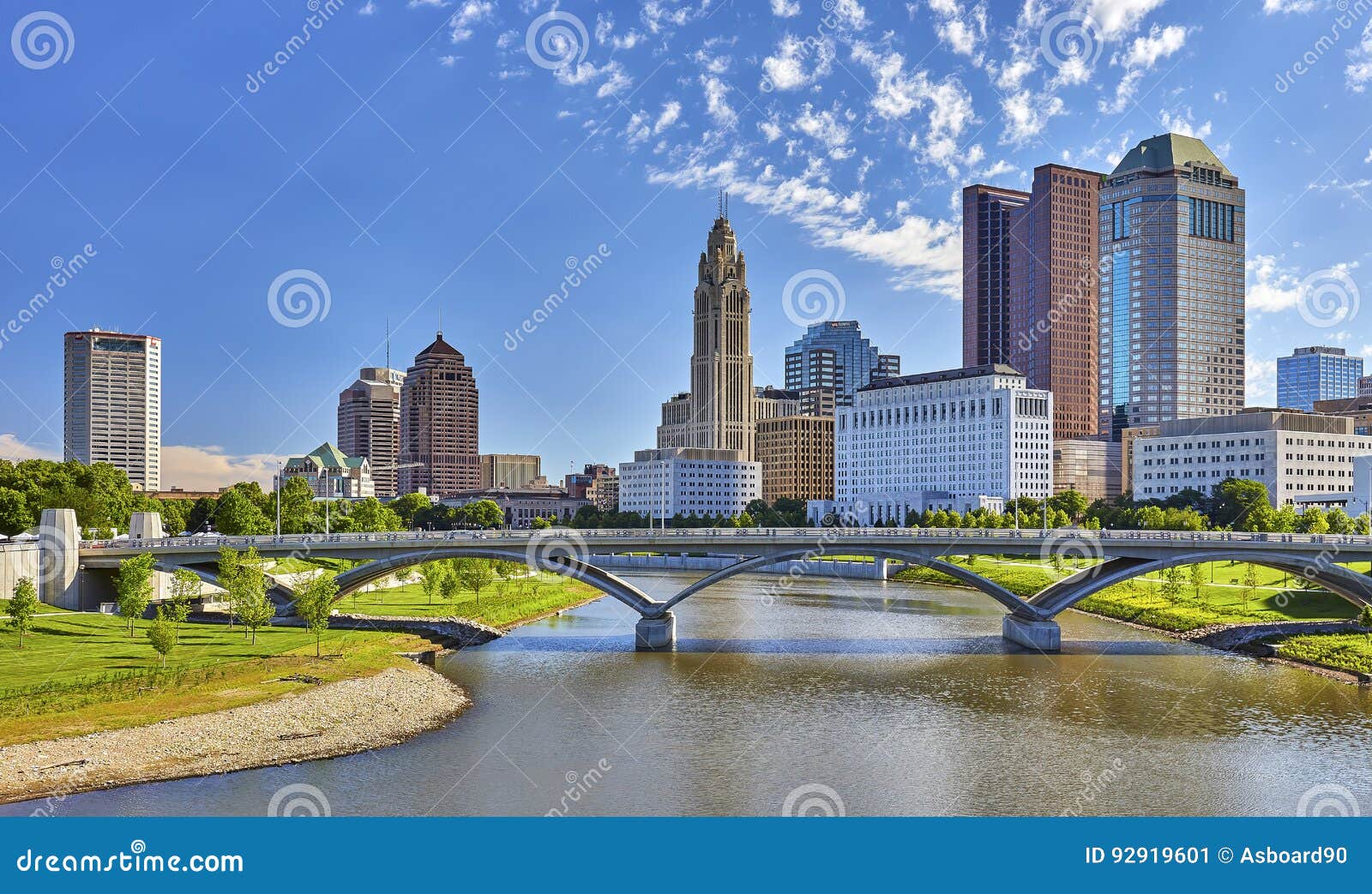 Columbus, Ohio Skyline editorial photo. Image of landscape - 92919601