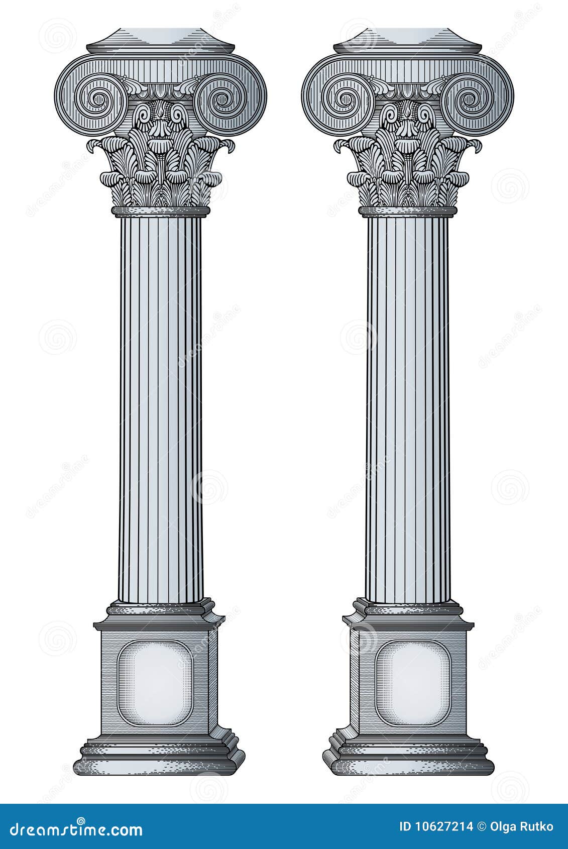 Column stock vector. Illustration of decoration, filigree - 10627214