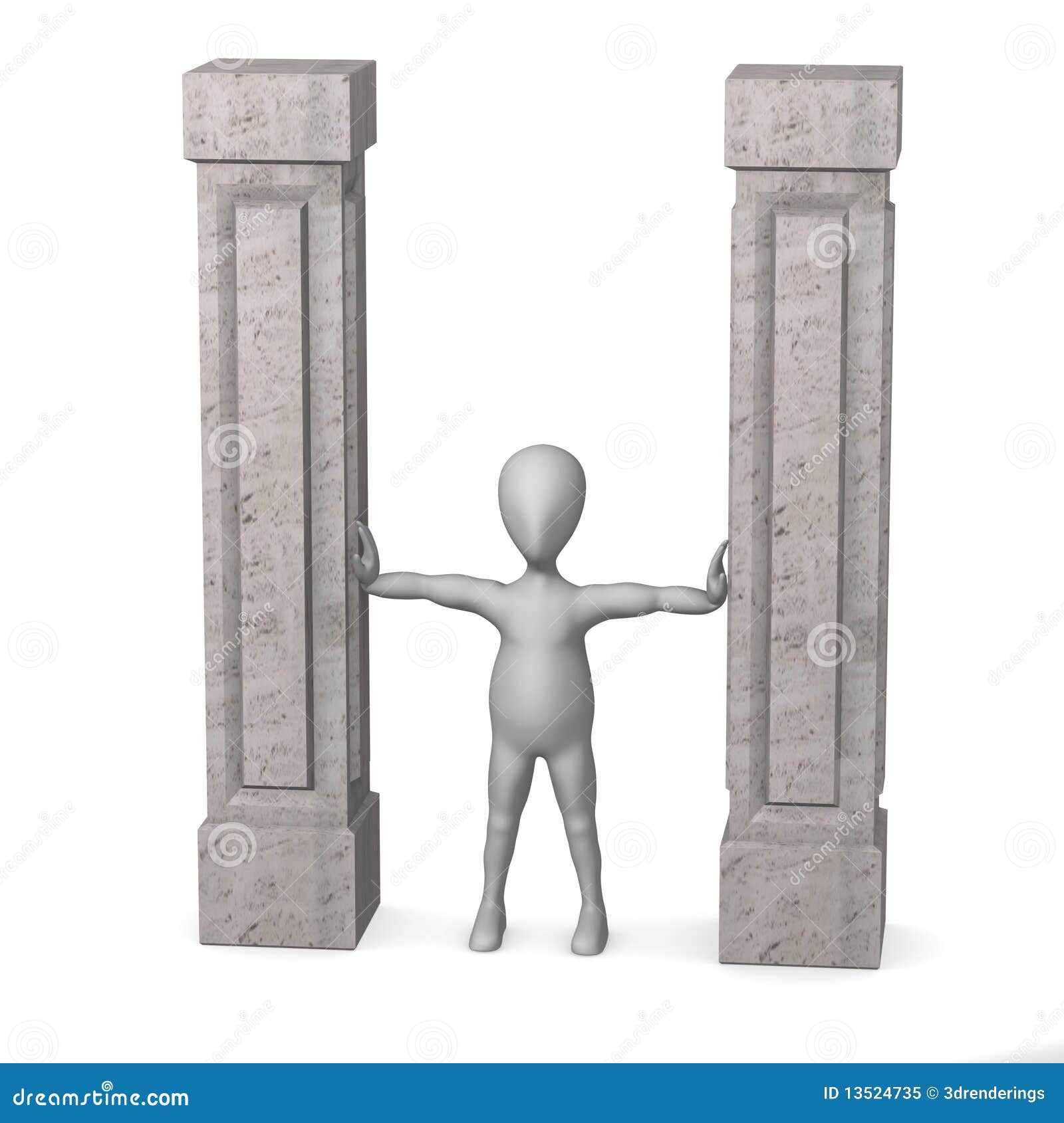 Column stock illustration. Illustration of male, character - 13524735