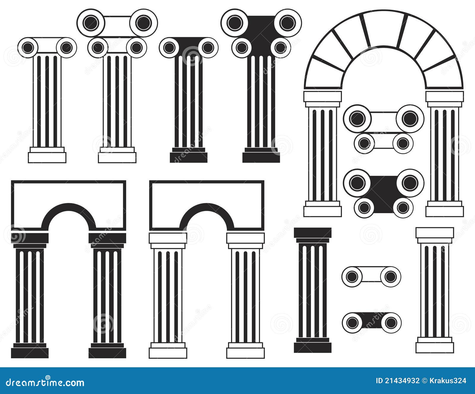 Column stock illustration. Illustration of style, unusual - 21434932