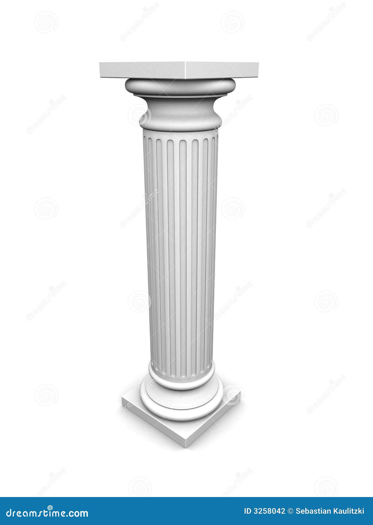 Neoclassical Column And Pediment Border Silhouette Ornament Vector ...