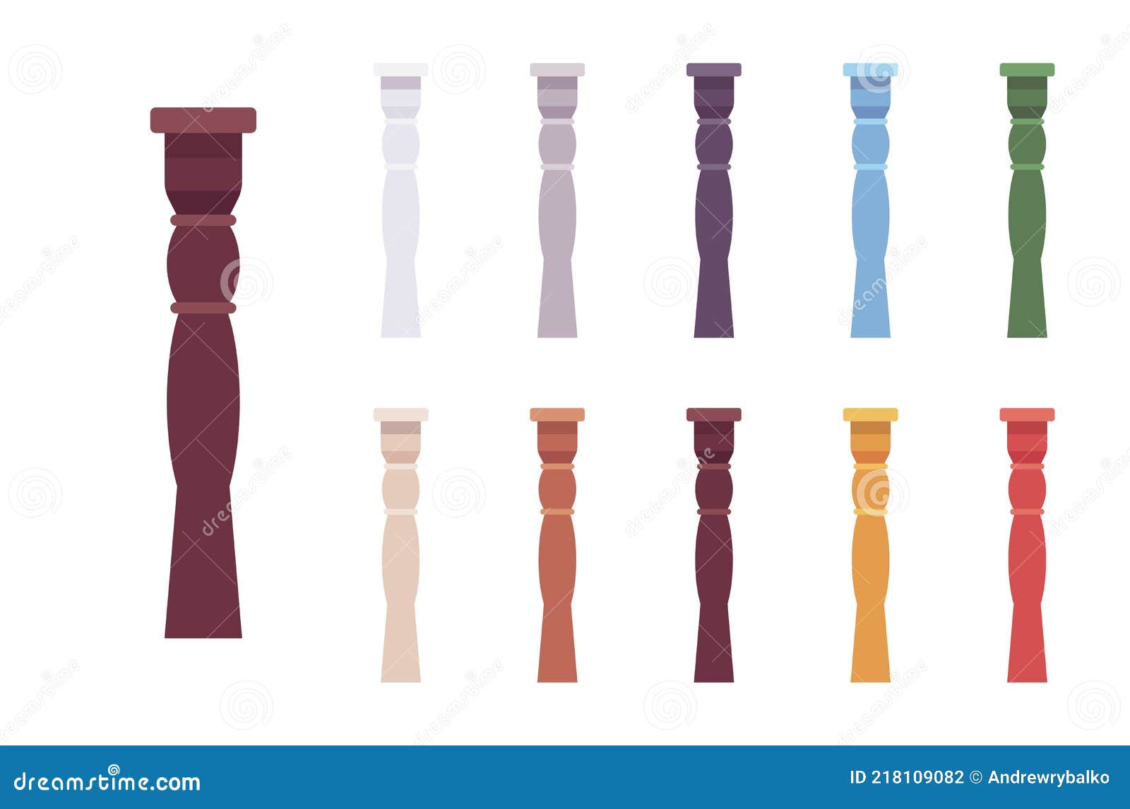 Baluster Railing Vector. Illustration Isolated On White Background ...