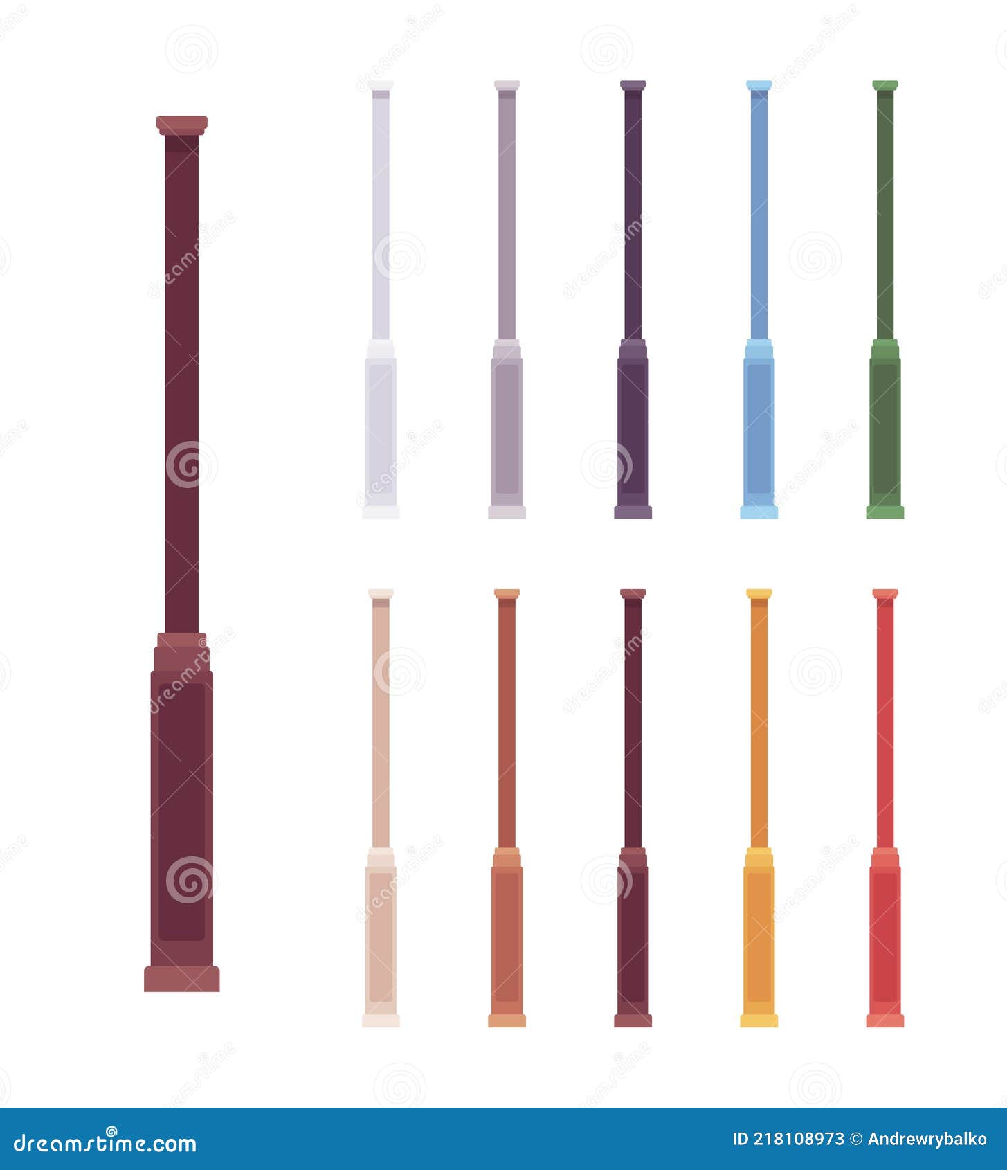 Column baluster pillar set stock vector. Illustration of design - 218108973