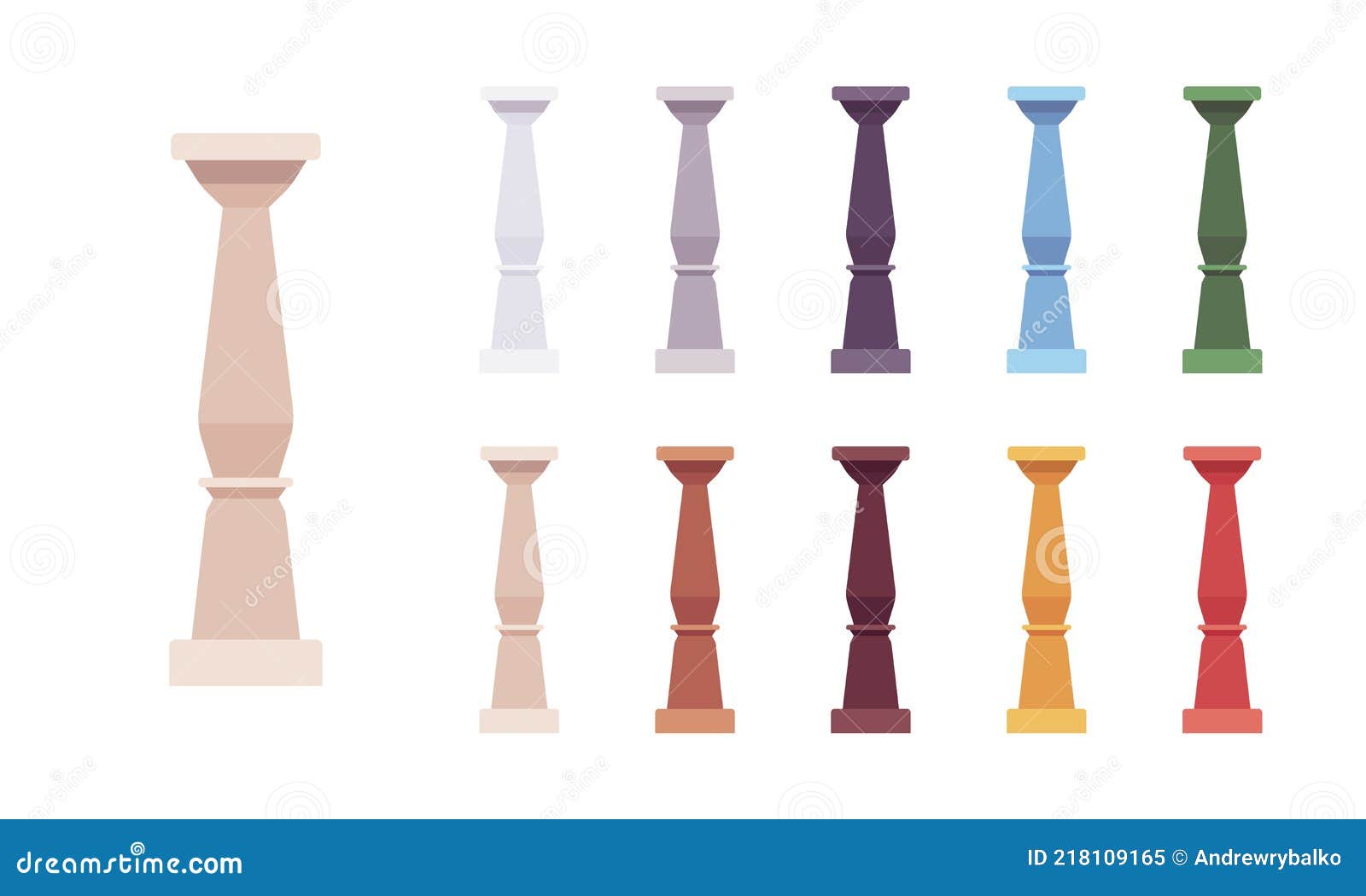 Baluster Railing Vector. Illustration Isolated On White Background ...