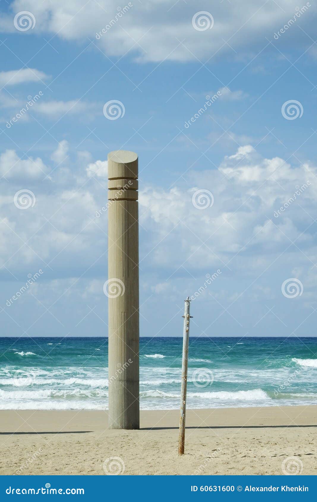 Column on the beach stock photo. Image of autumn, pole - 60631600