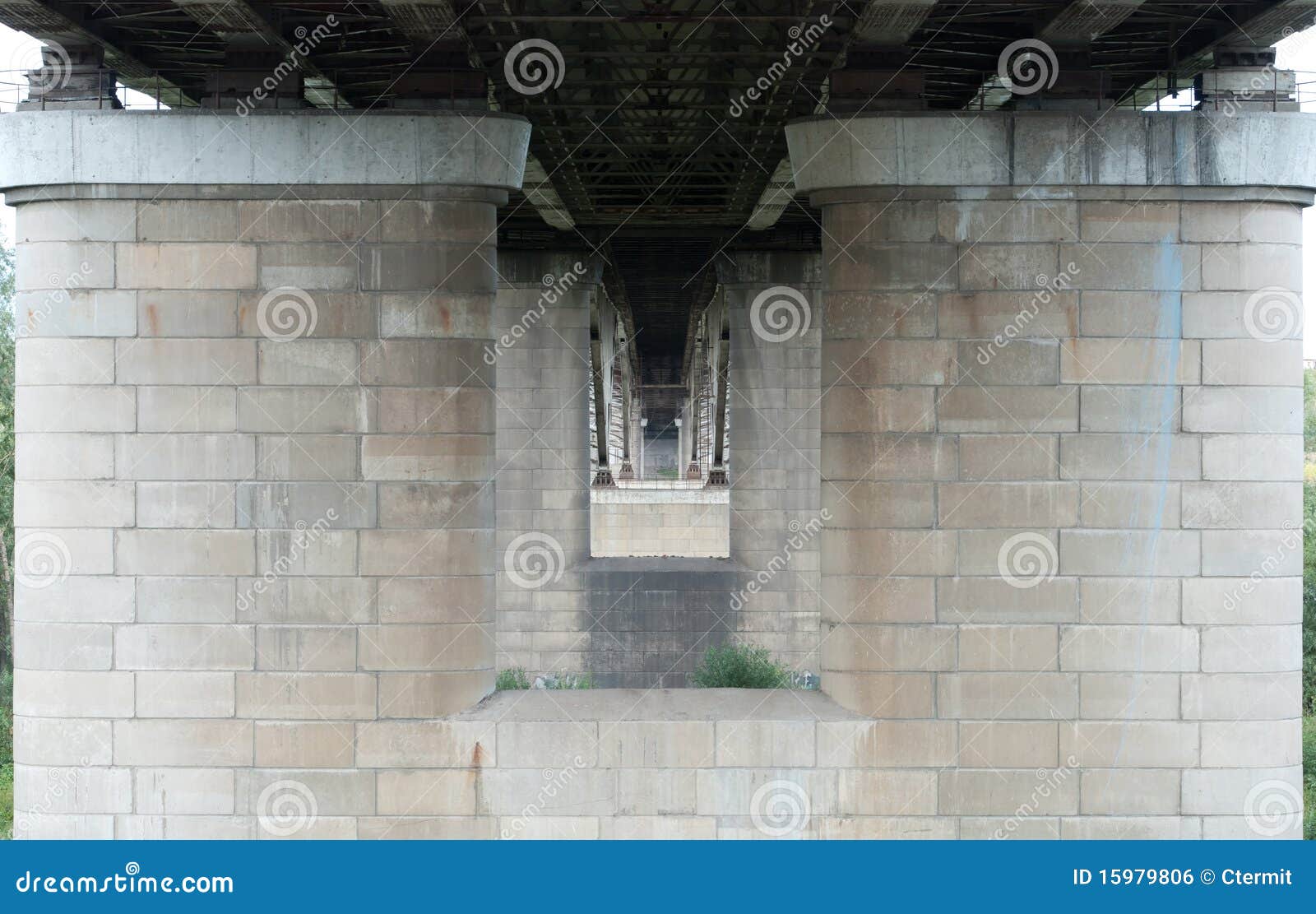 Column of bridge stock photo. Image of gray, beauty, construction ...