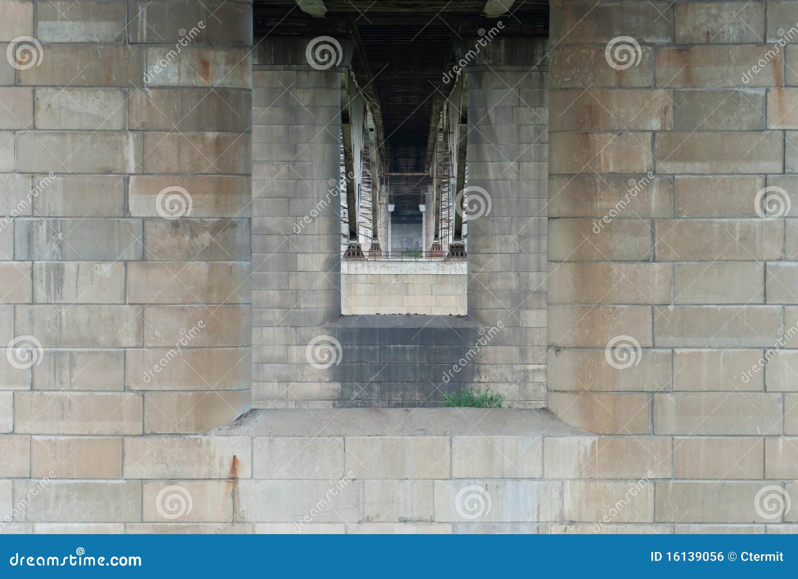 Column of bridge stock photo. Image of brickwork, gray - 16139056