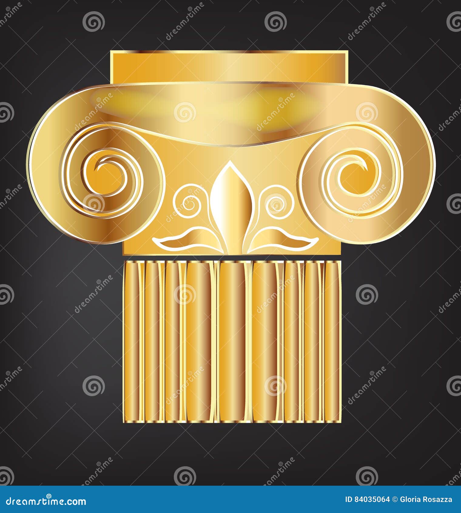 Gold Column Vector
