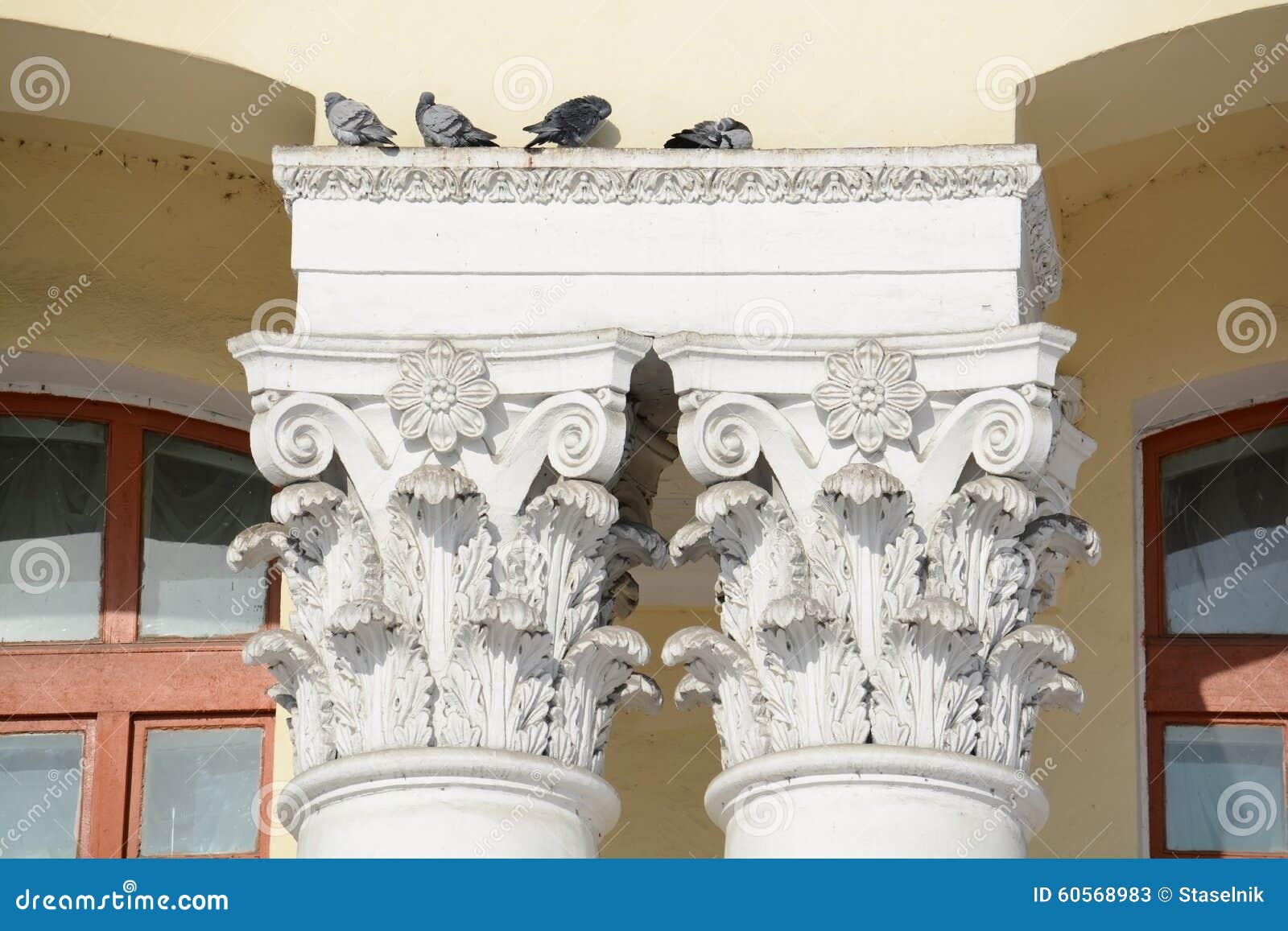 Column capital stock image. Image of front, marble, concrete - 60568983