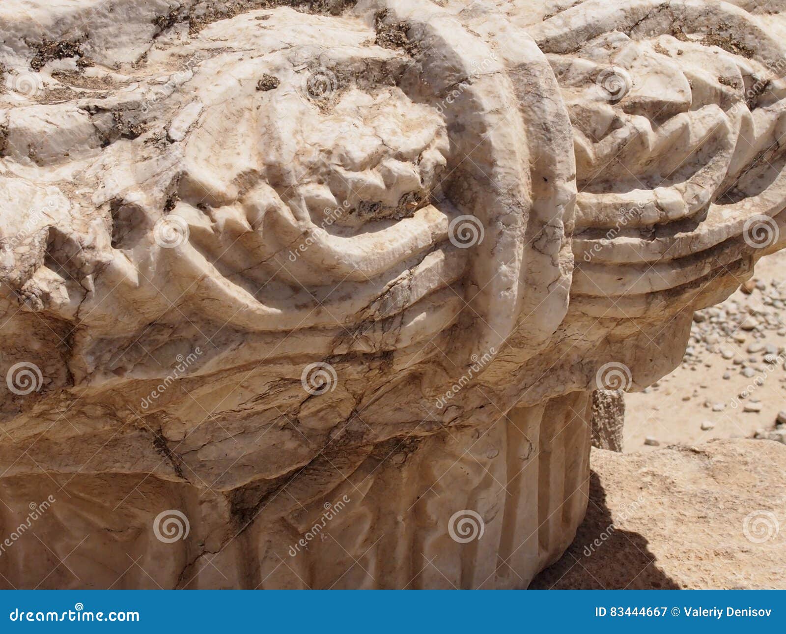 Column capital stock image. Image of tourism, carthage - 83444667