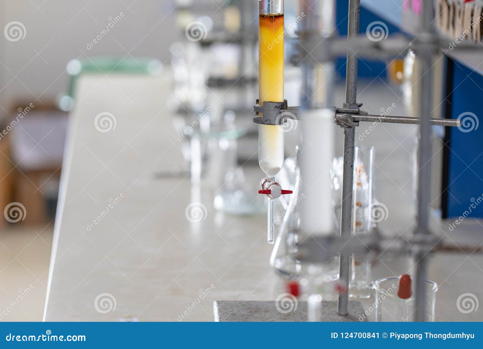 Column Chromatography Chemistry in Lab. Stock Image - Image of design ...