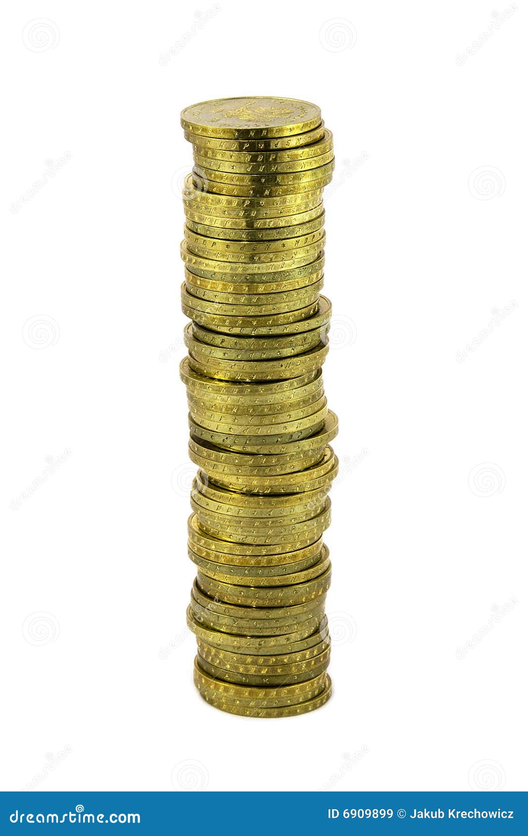 Column of coins stock image. Image of rate, economy, isolated - 6909899