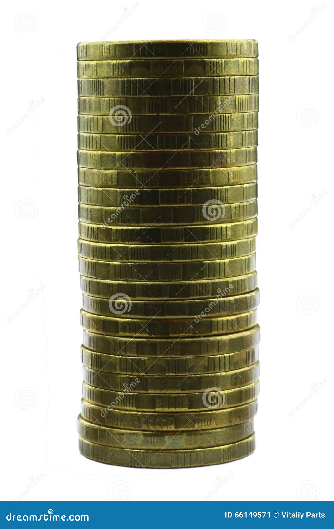Column of coins stock image. Image of currency, gold - 66149571