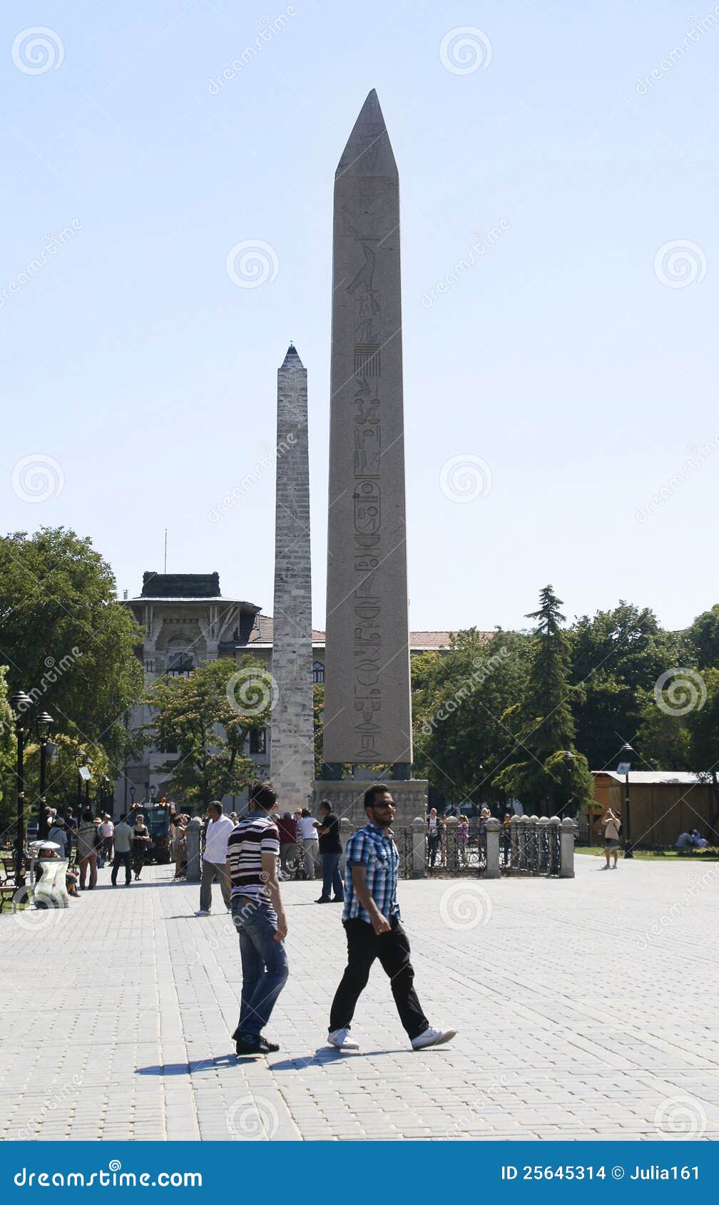Column of Constantine and Obelisk. Istanbul Editorial Stock Image ...