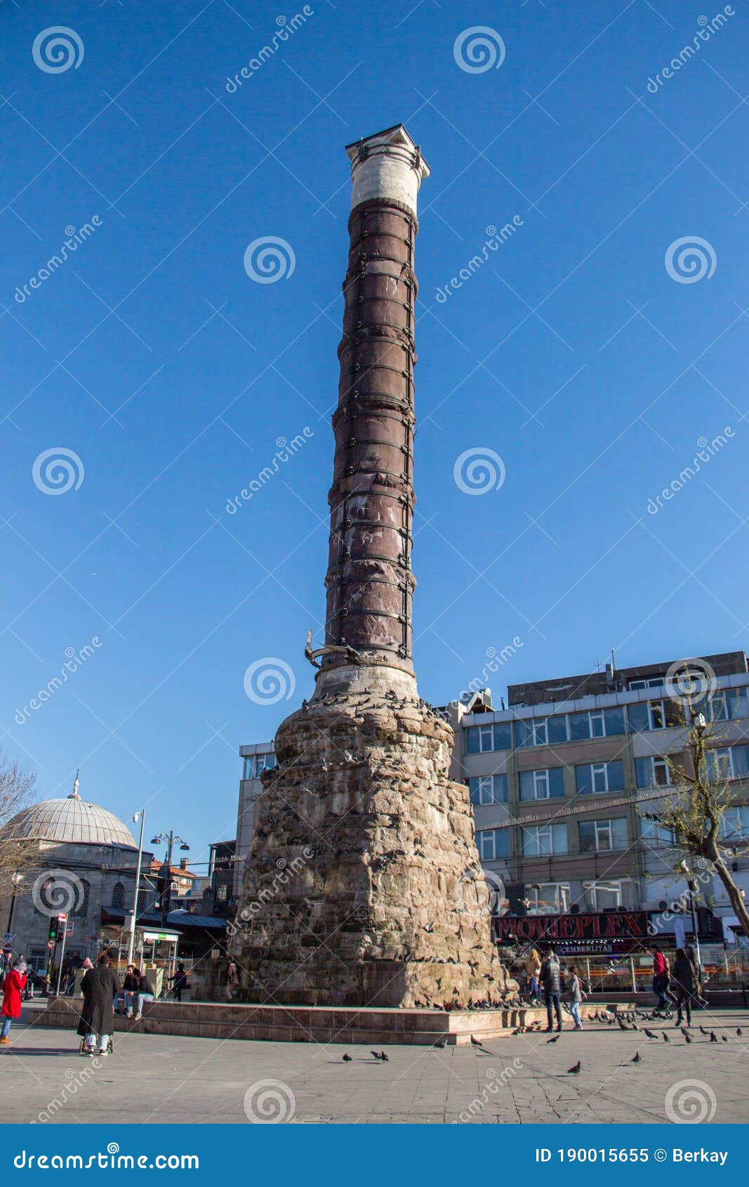 The Column of Constantine is a Roman Monumental Column Editorial Image ...