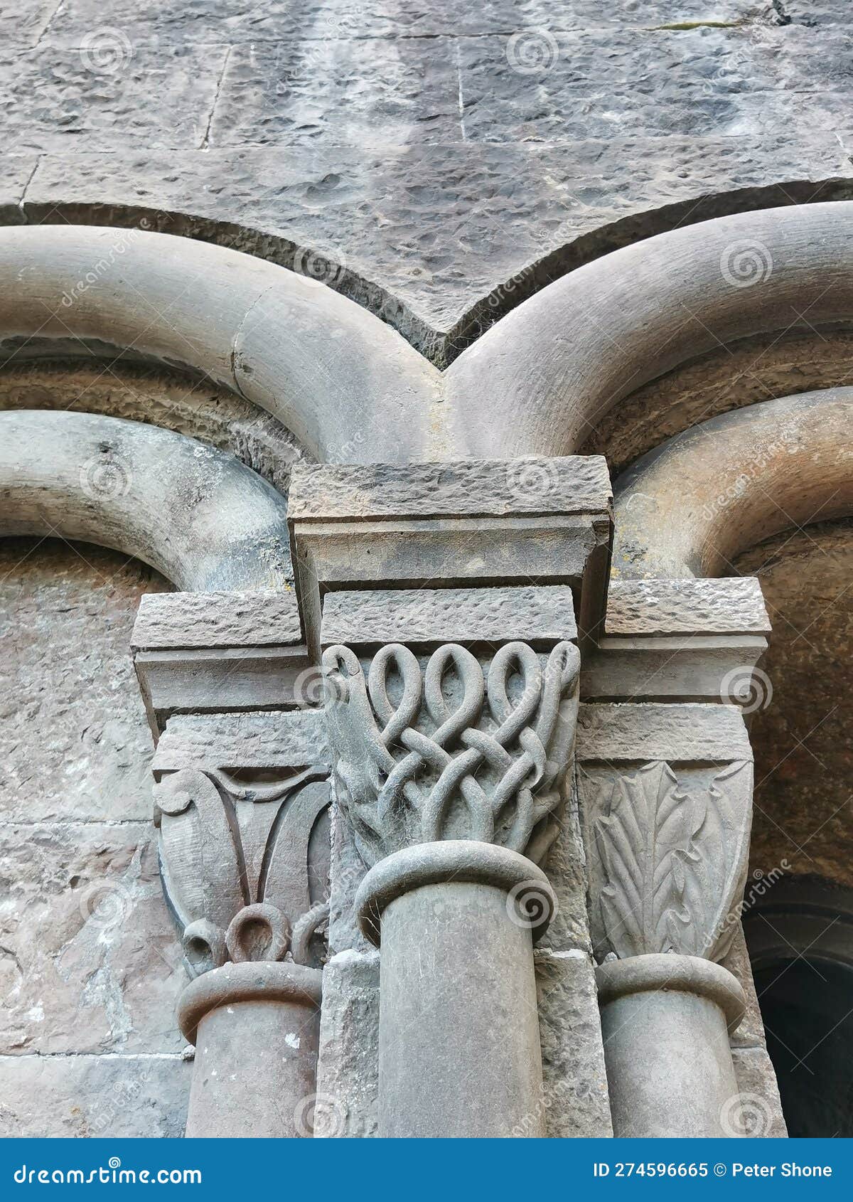 Column Decoration and Stone Carving at Penrhyn Castle in Mock Gothic ...