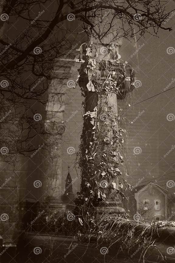 The Column of Decrepitude stock illustration. Illustration of tower ...