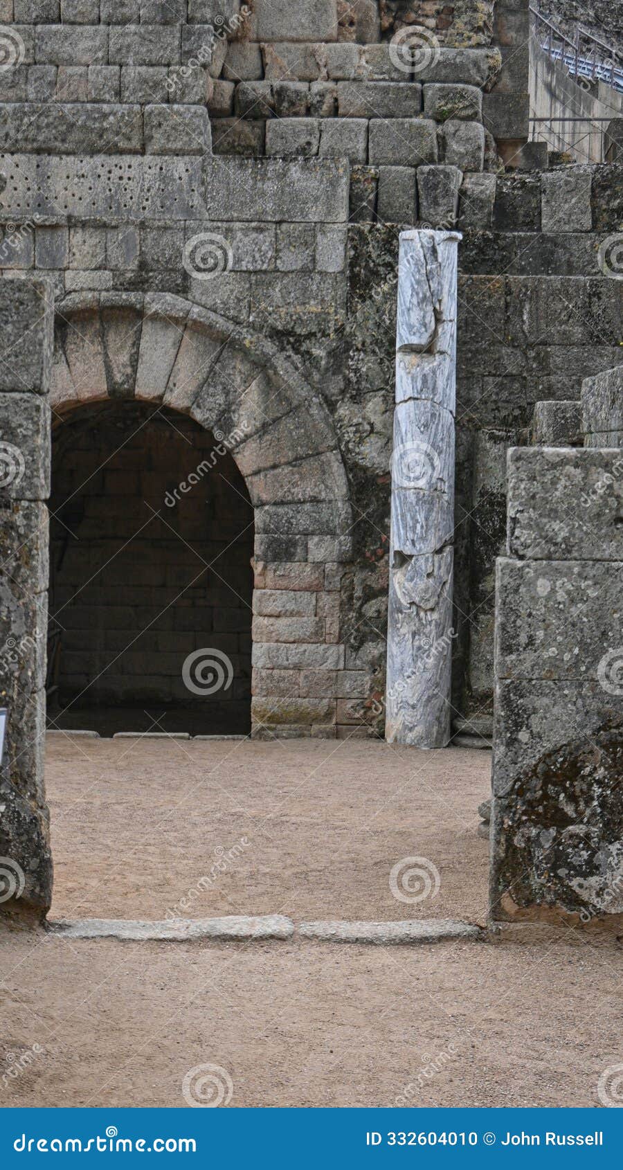 Column Detail Merida Theatre Stock Photo - Image of amphitheatre ...