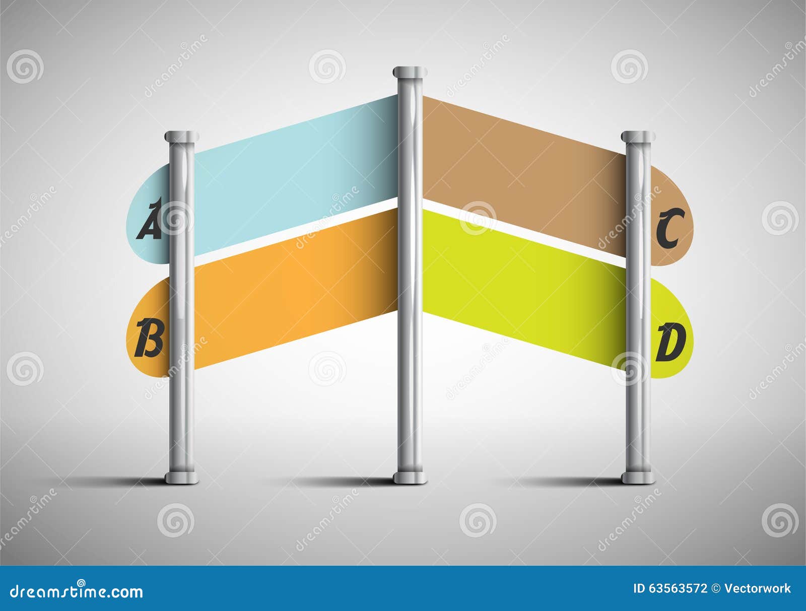 Column with the Direction of Movement Stock Vector - Illustration of ...