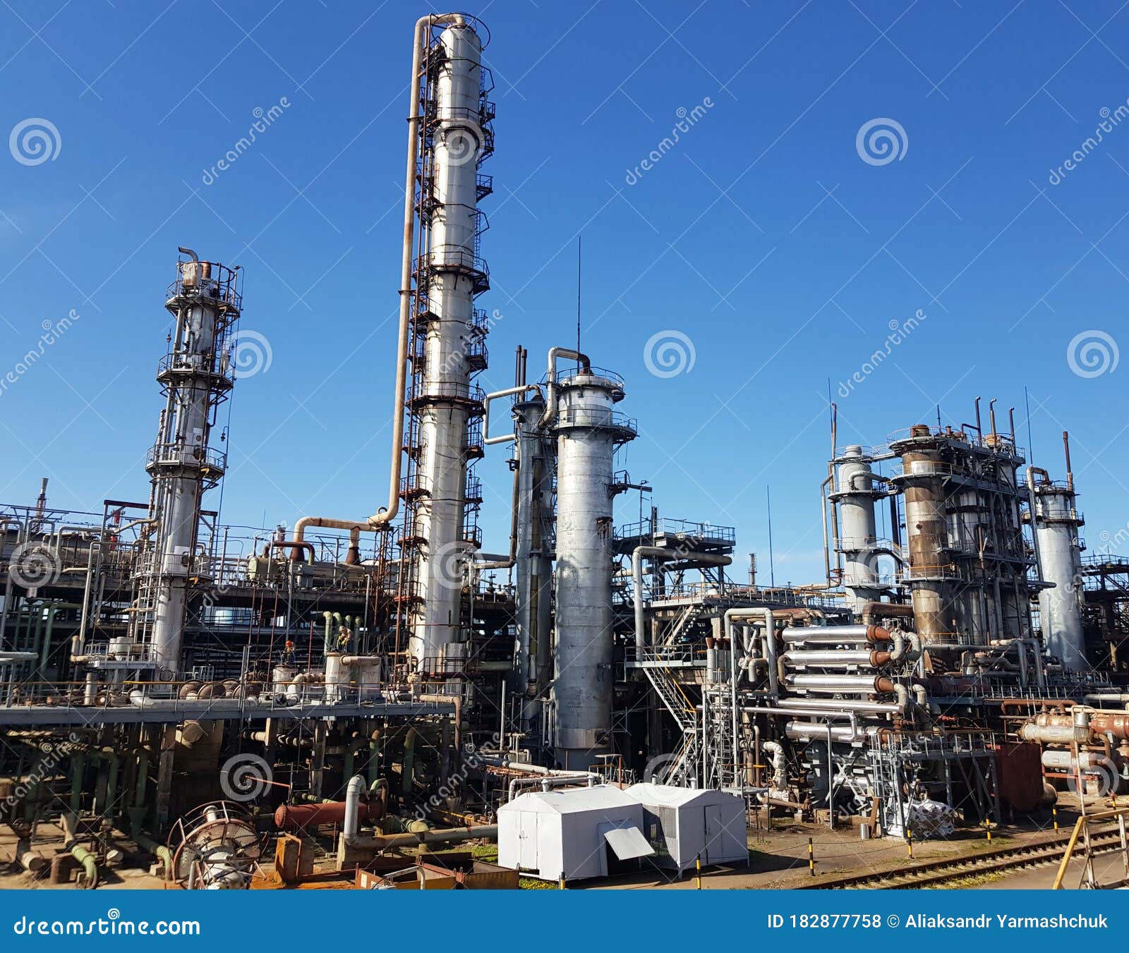 The Column for the Distillation of Crude Methanol Stock Photo - Image ...