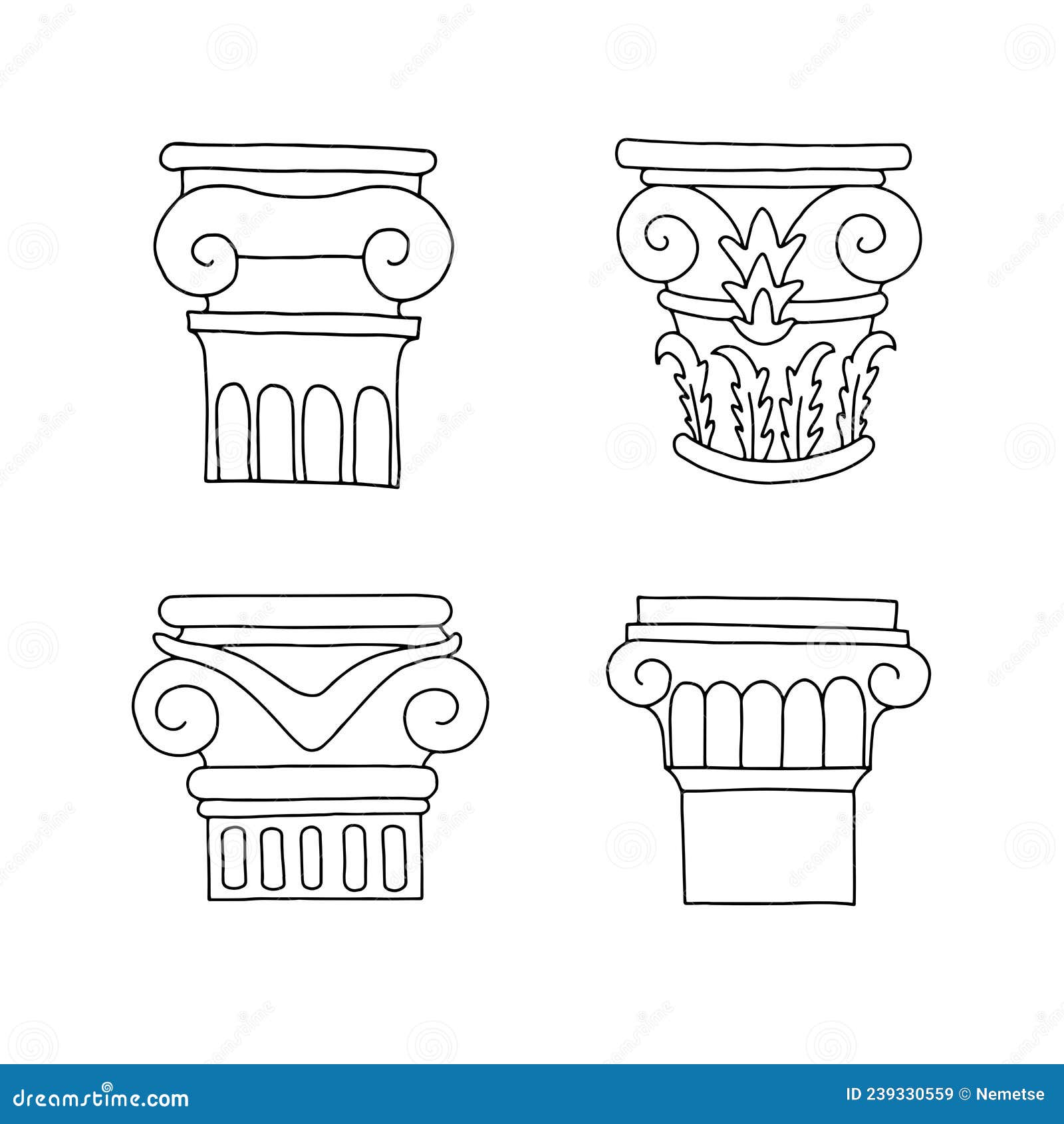 Column elements 1 stock illustration. Illustration of ionic - 239330559