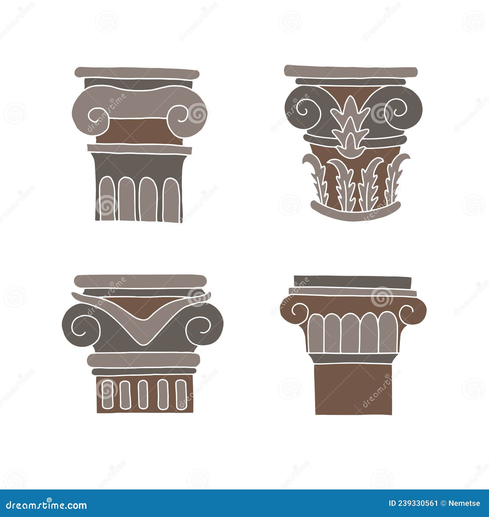 Column elements stock illustration. Illustration of decoration - 239330561