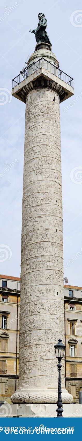 Column of emperor in rome stock image. Image of heritage - 19750279