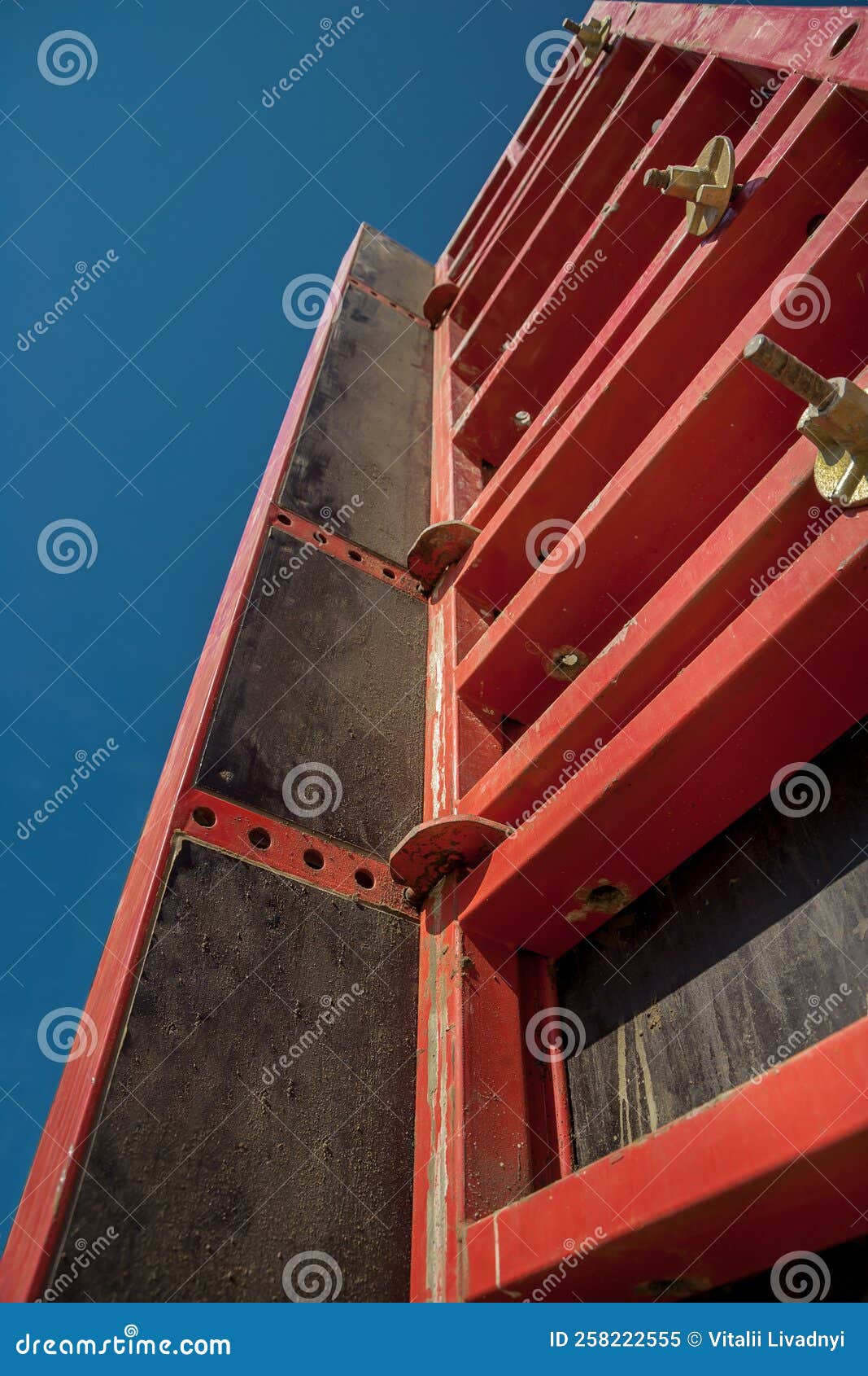 Column Formwork Internal Steel Structure Made Up Of Poles From The ...