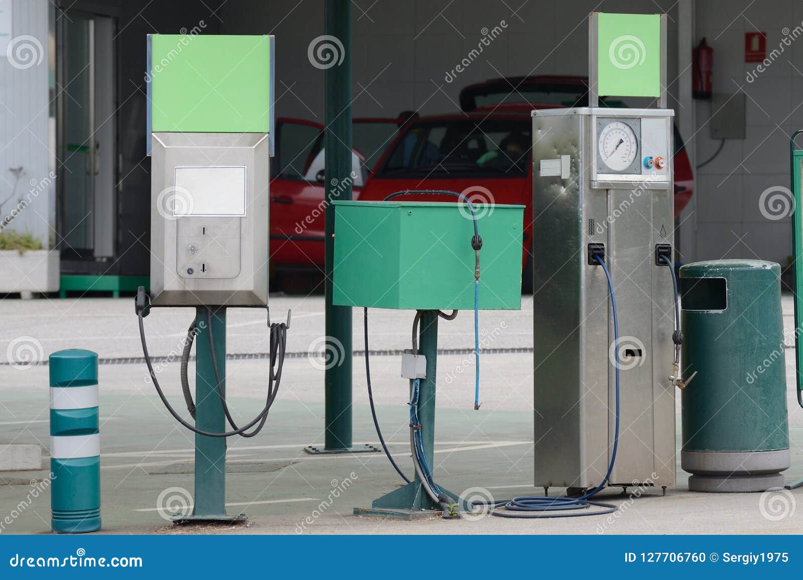 Column at a Gas Station for Fueling Stock Photo - Image of auto, handle ...