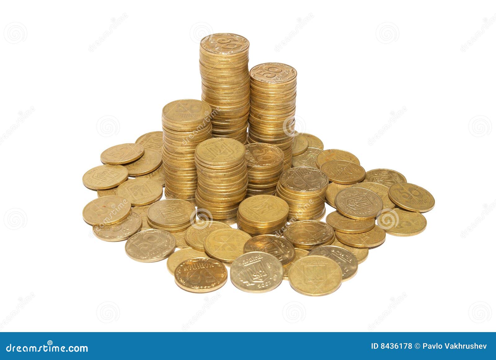 Column of golden coins stock photo. Image of change, abstract - 8436178