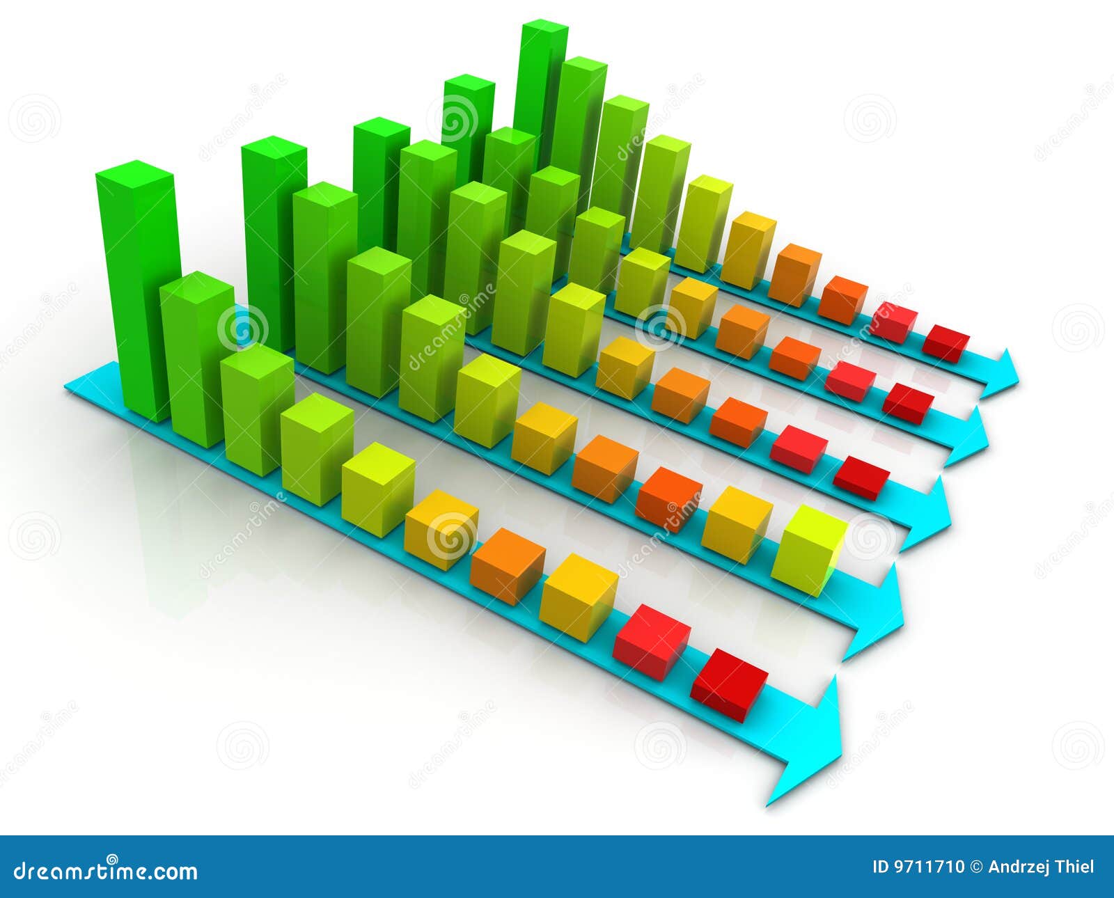 Column graph 3d stock illustration. Illustration of chart - 9711710