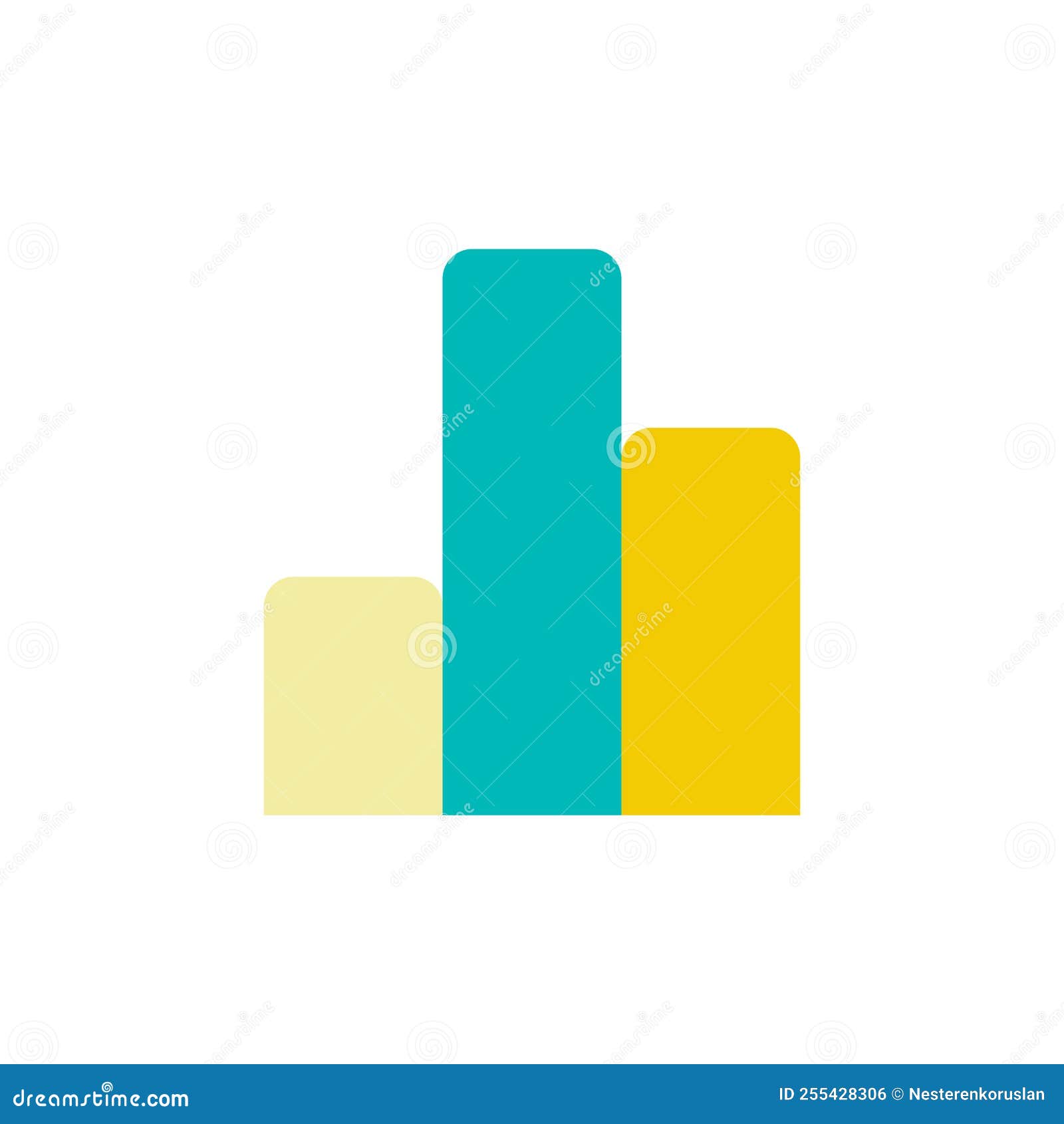 Column Graph Flat Color Ui Icon Stock Vector - Illustration of school ...
