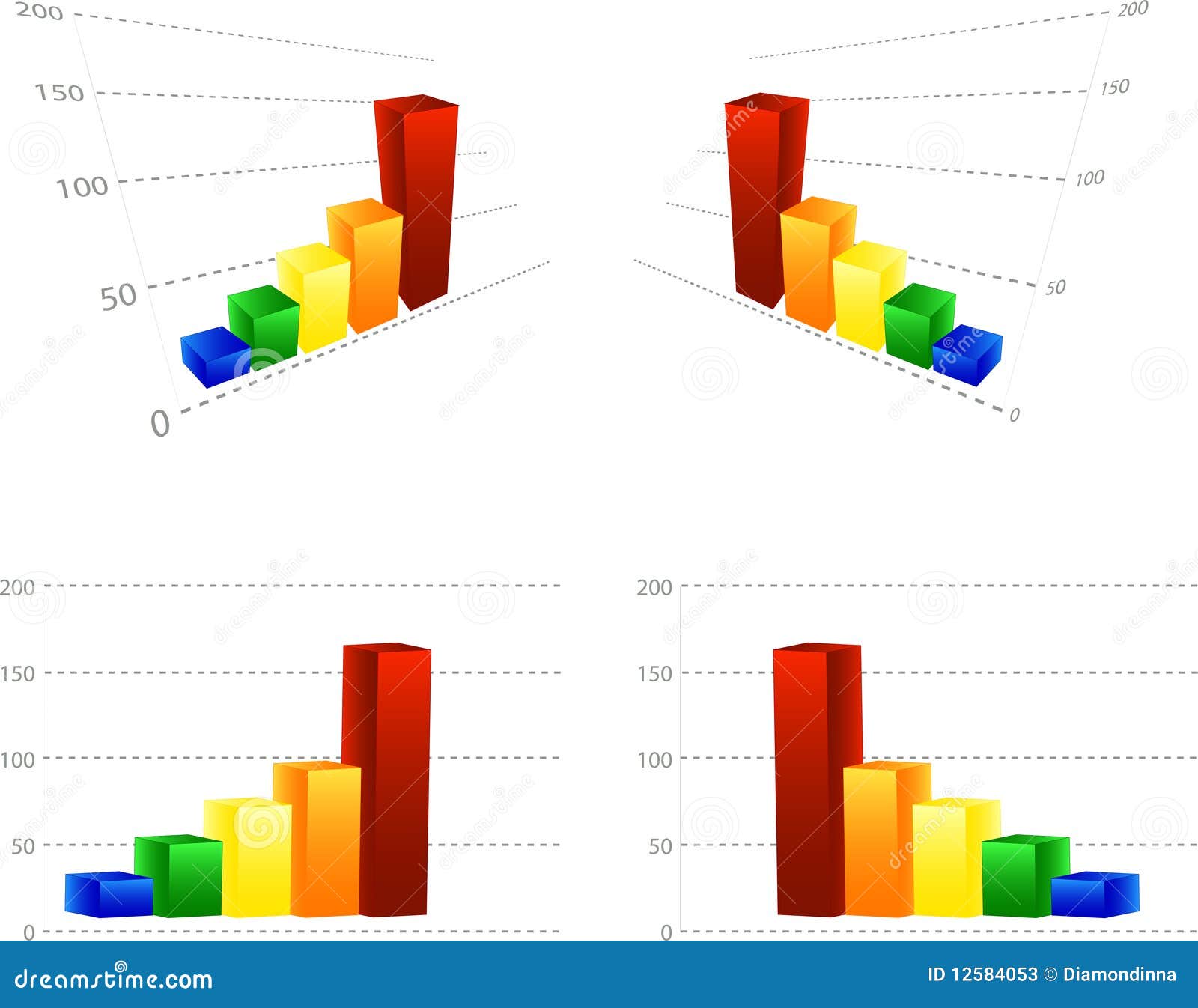 Column graphic chart stock vector. Illustration of forecast - 12584053