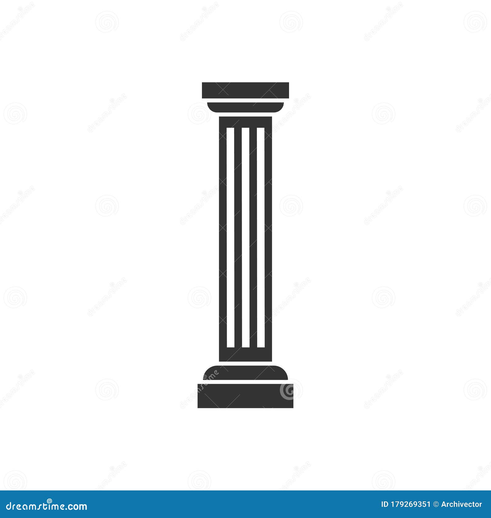 Column Graphic Icon Isolated on White Background Stock Vector ...