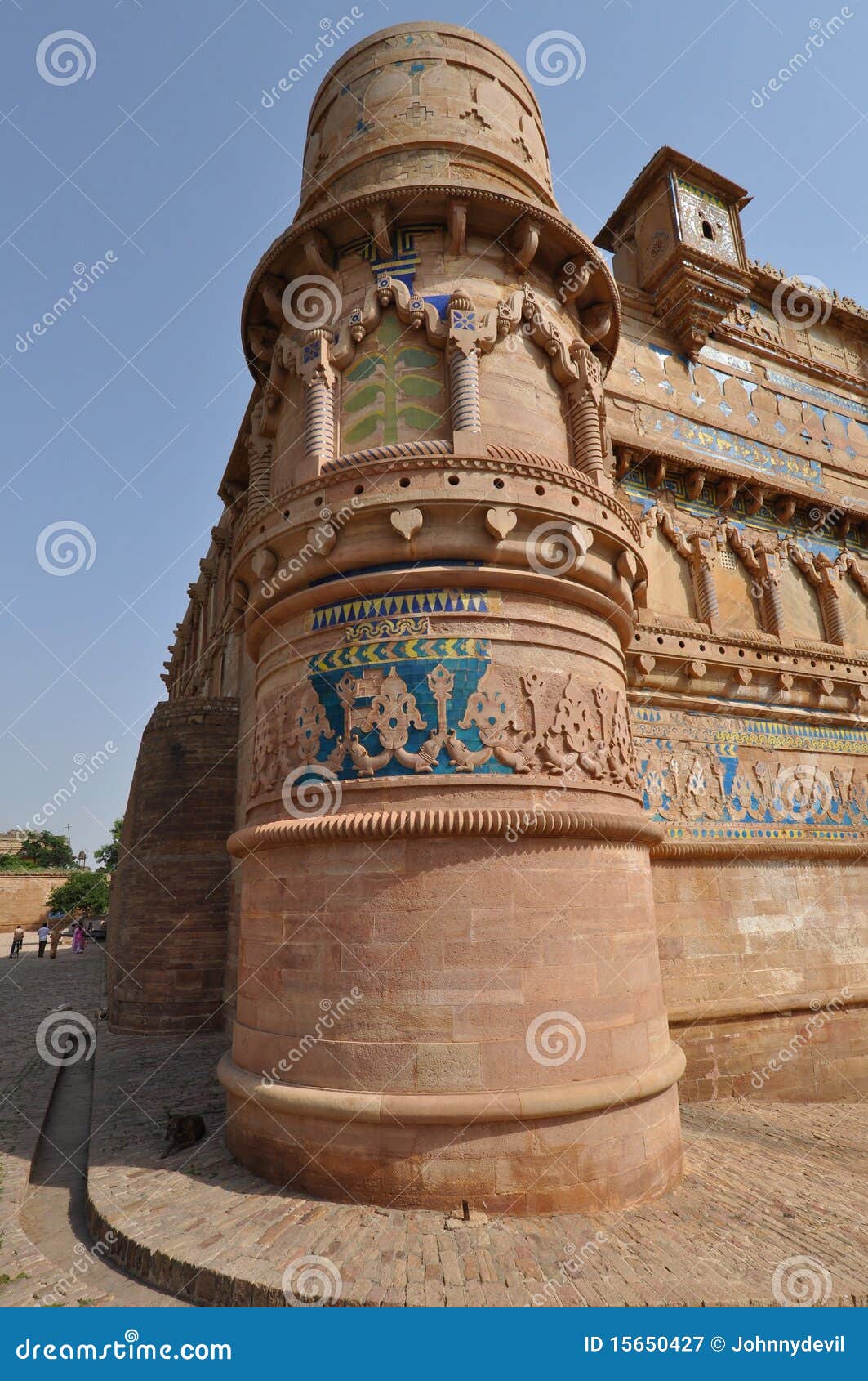 Column of Gwalior Fort stock image. Image of outside - 15650427