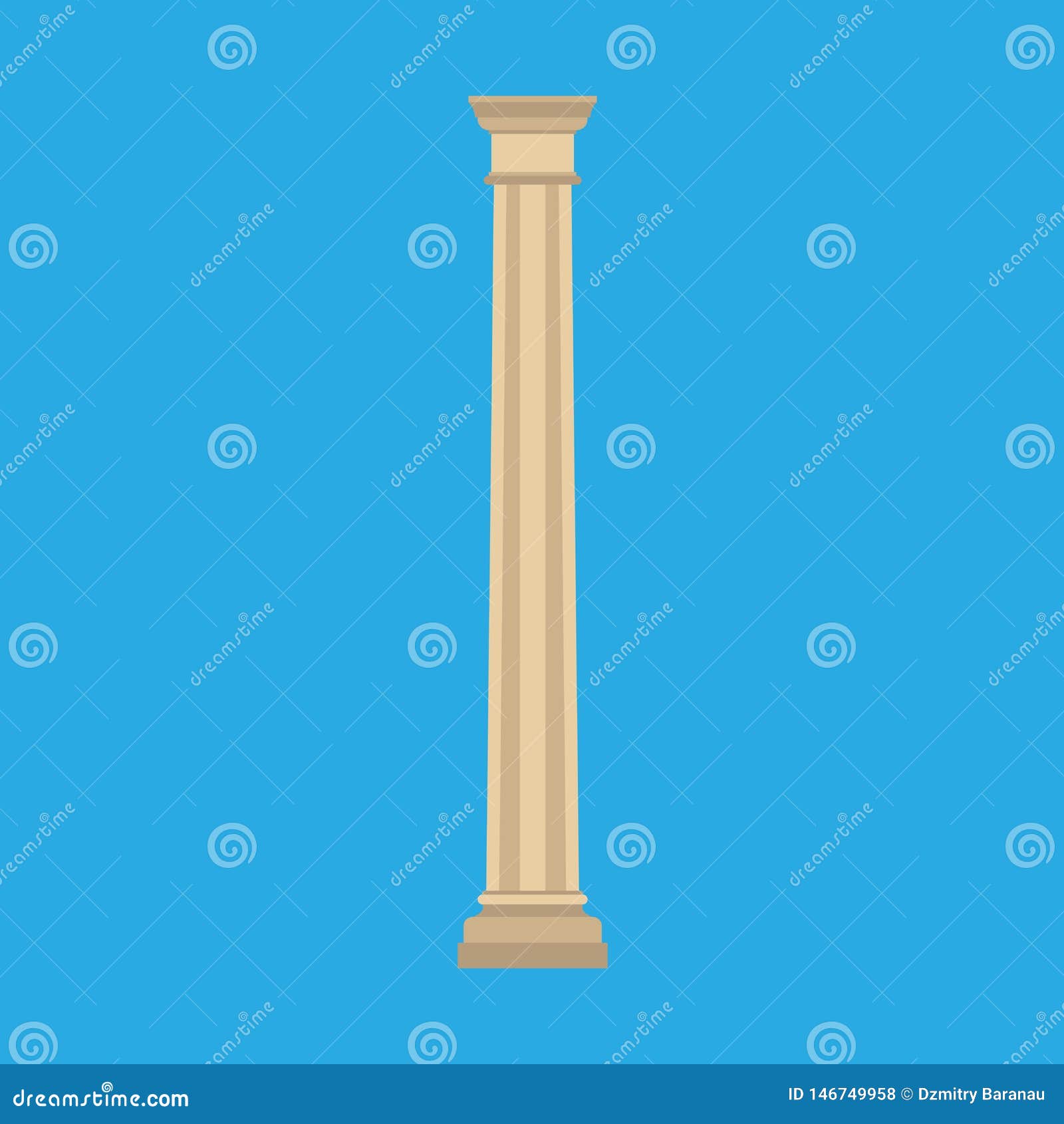 Column History Classical Symbol Monument Architectural Element Vector ...