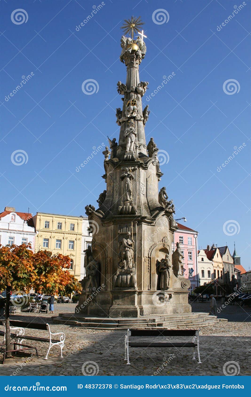 Column of the Holy Trinity stock photo. Image of namesti - 48372378