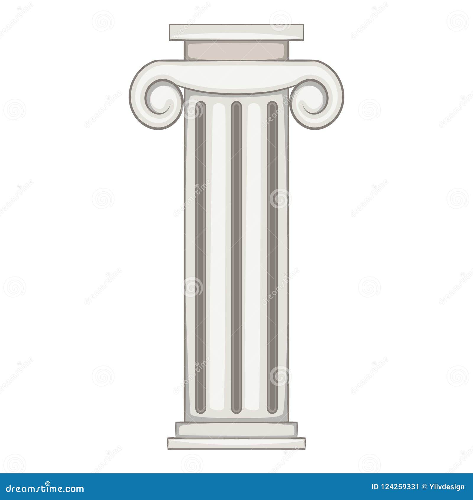 Column icon, cartoon style stock illustration. Illustration of ...
