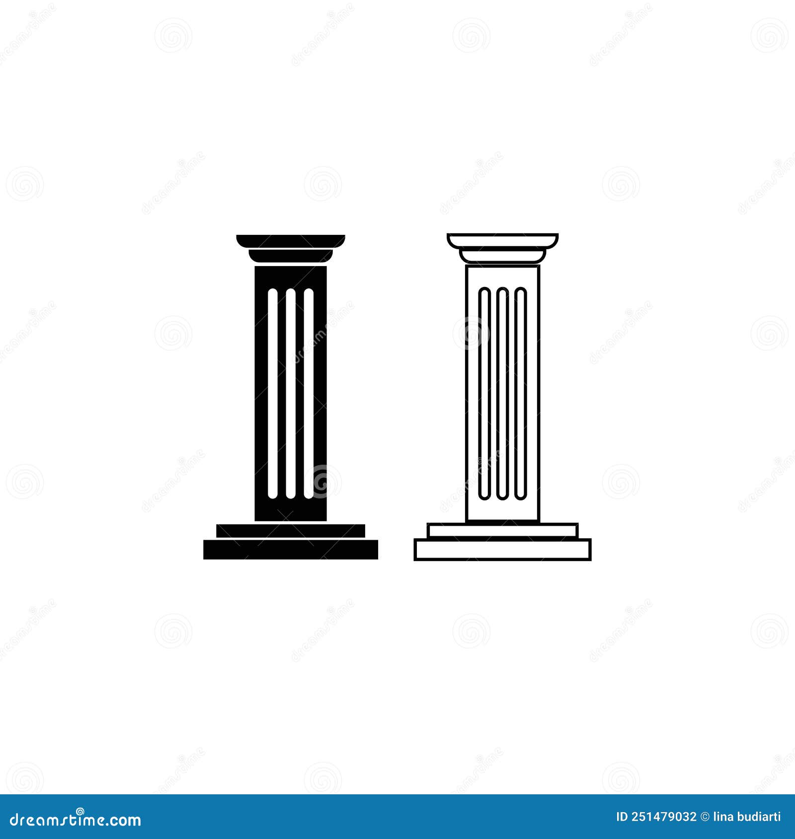 Column icon stock vector. Illustration of clean, abstract - 251479032