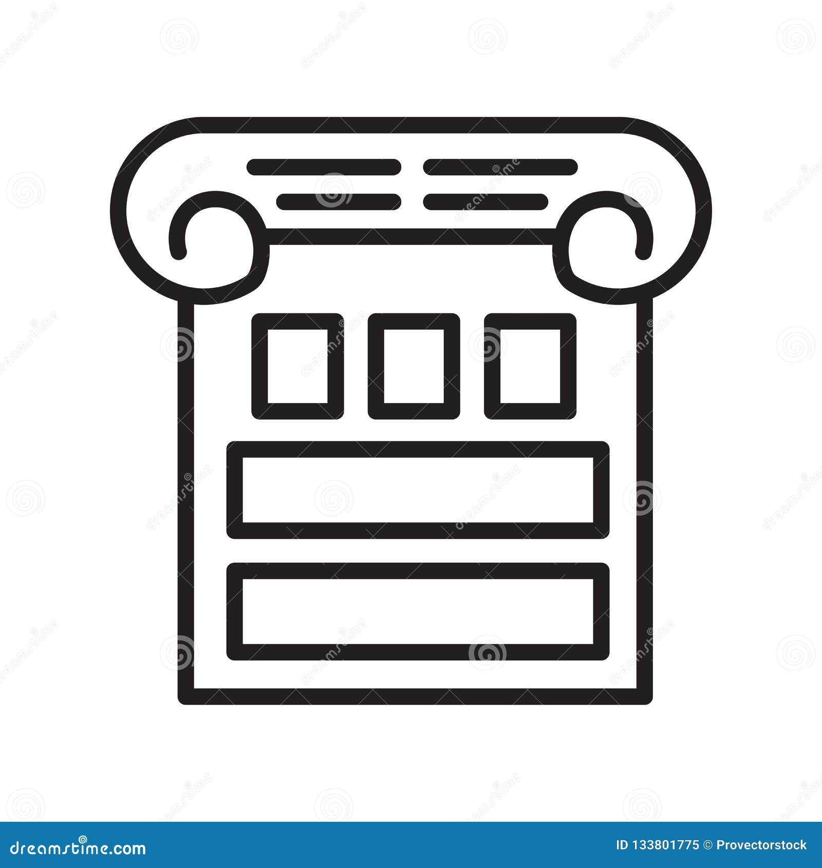 Column Icon Vector Sign and Symbol Isolated on White Background Stock ...