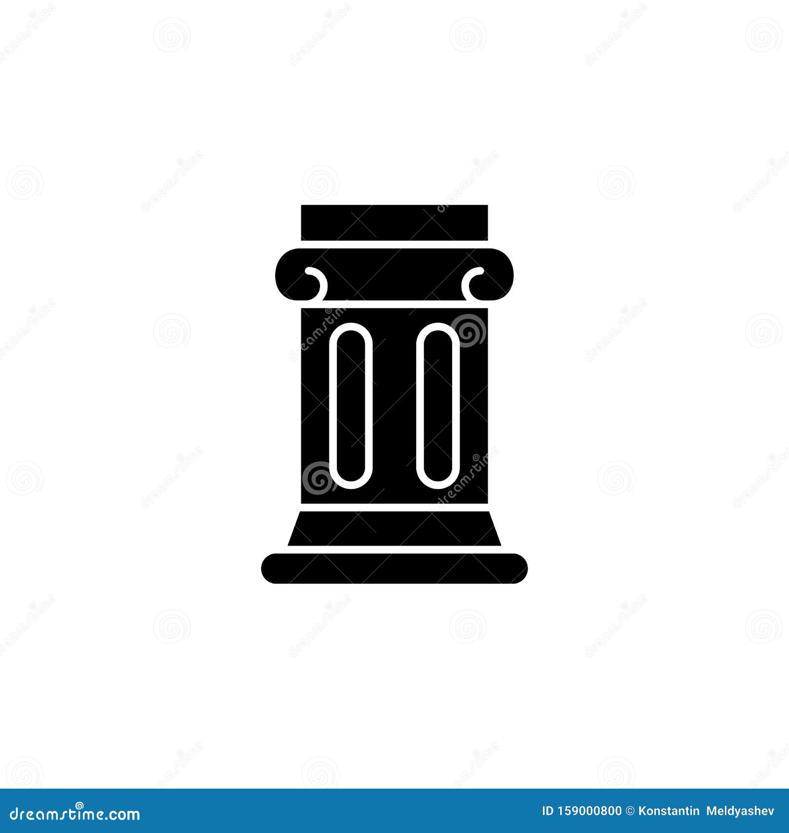 Column Icon. Simple Glyph, Flat Vector of History Icons for Ui and Ux ...