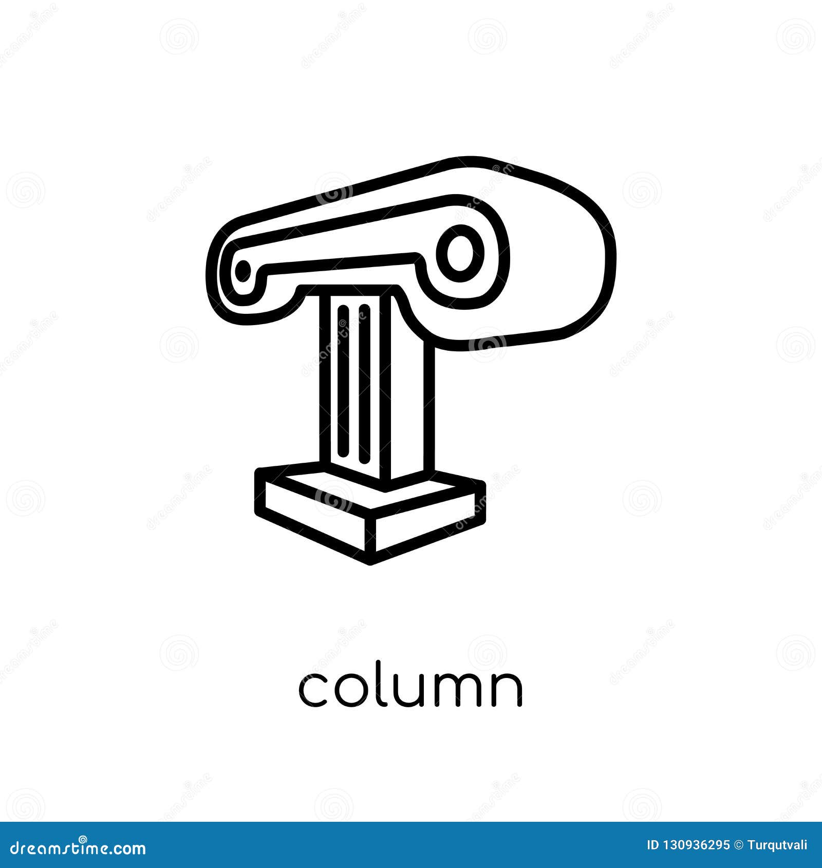 Column Icon. Trendy Modern Flat Linear Vector Column Icon on White ...