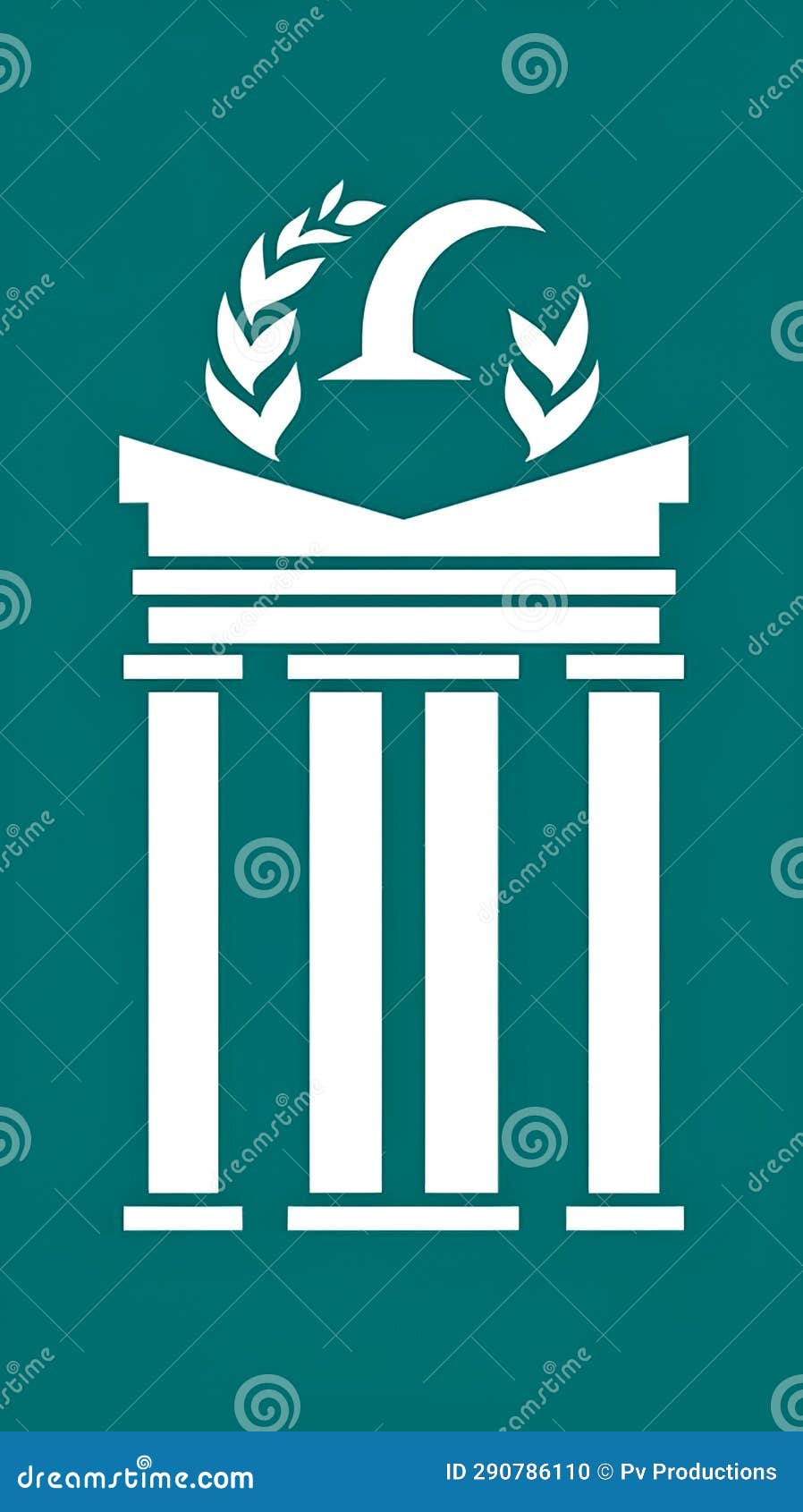 Column Icon University or Bank Building, Generative AI. Stock ...