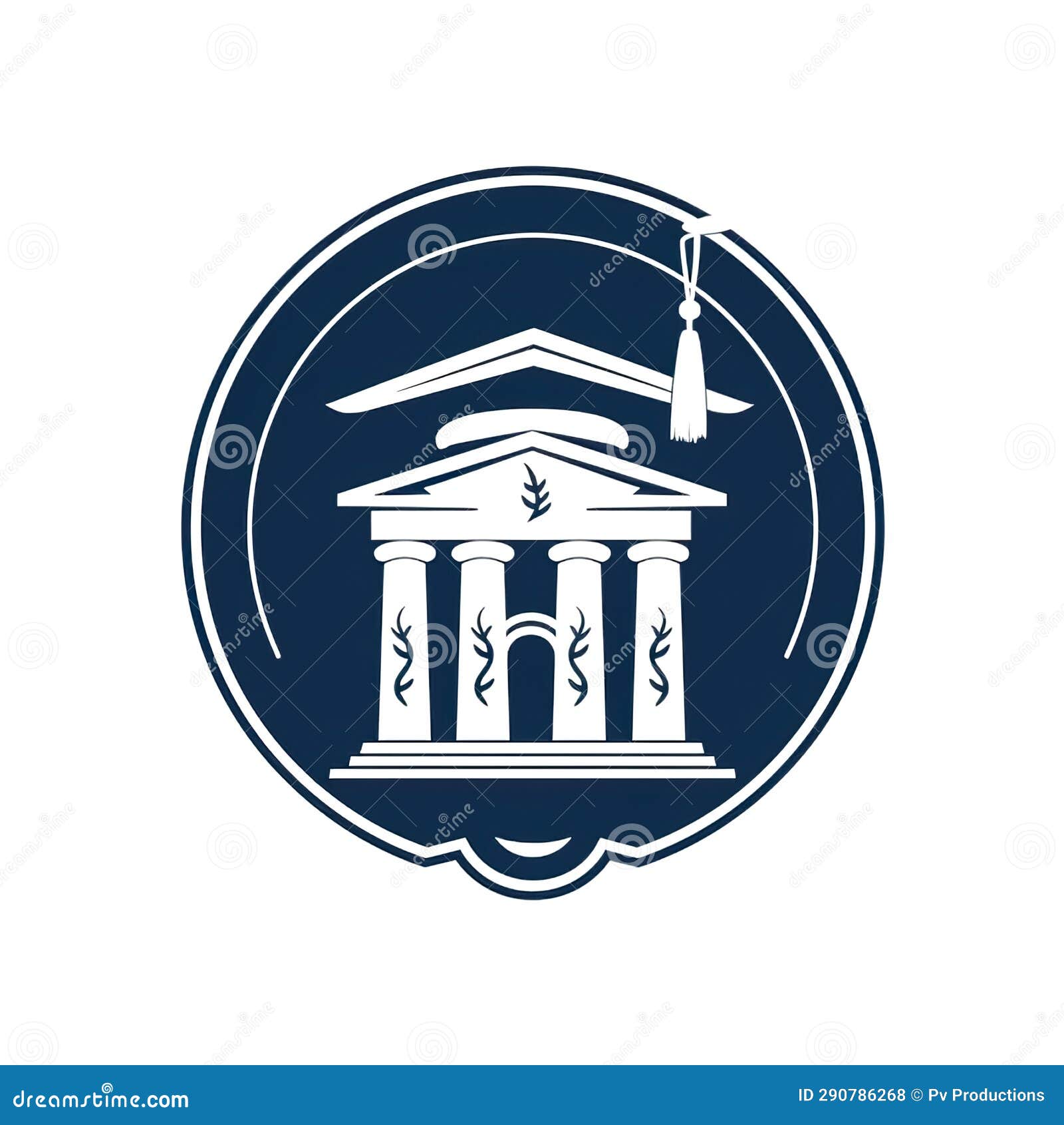 Column Icon University or Bank Building, Generative AI. Stock ...