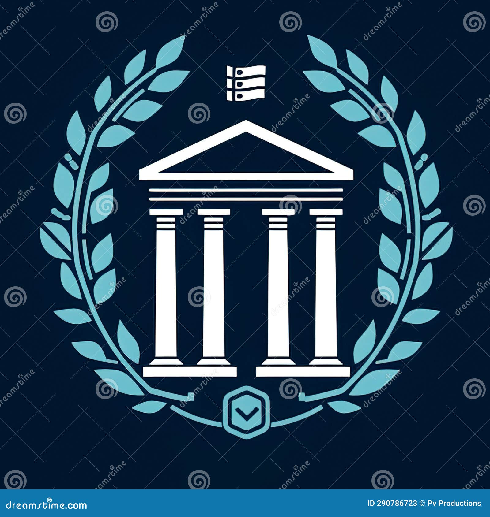 Column Icon University or Bank Building, Generative AI. Stock ...