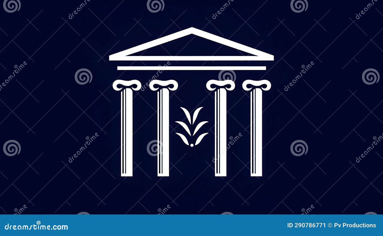 Column Icon University or Bank Building, Generative AI. Stock ...