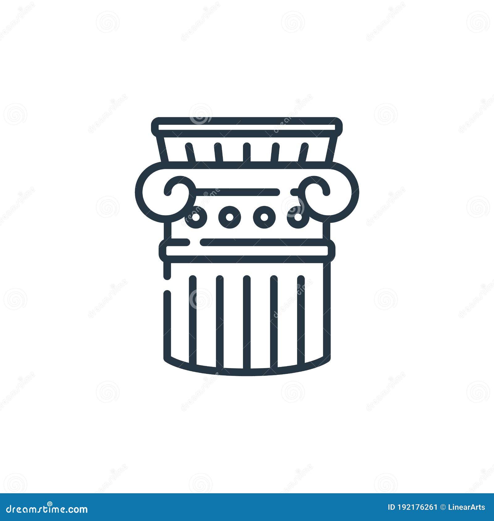 Column Icon Vector from Education Concept. Thin Line Illustration of ...