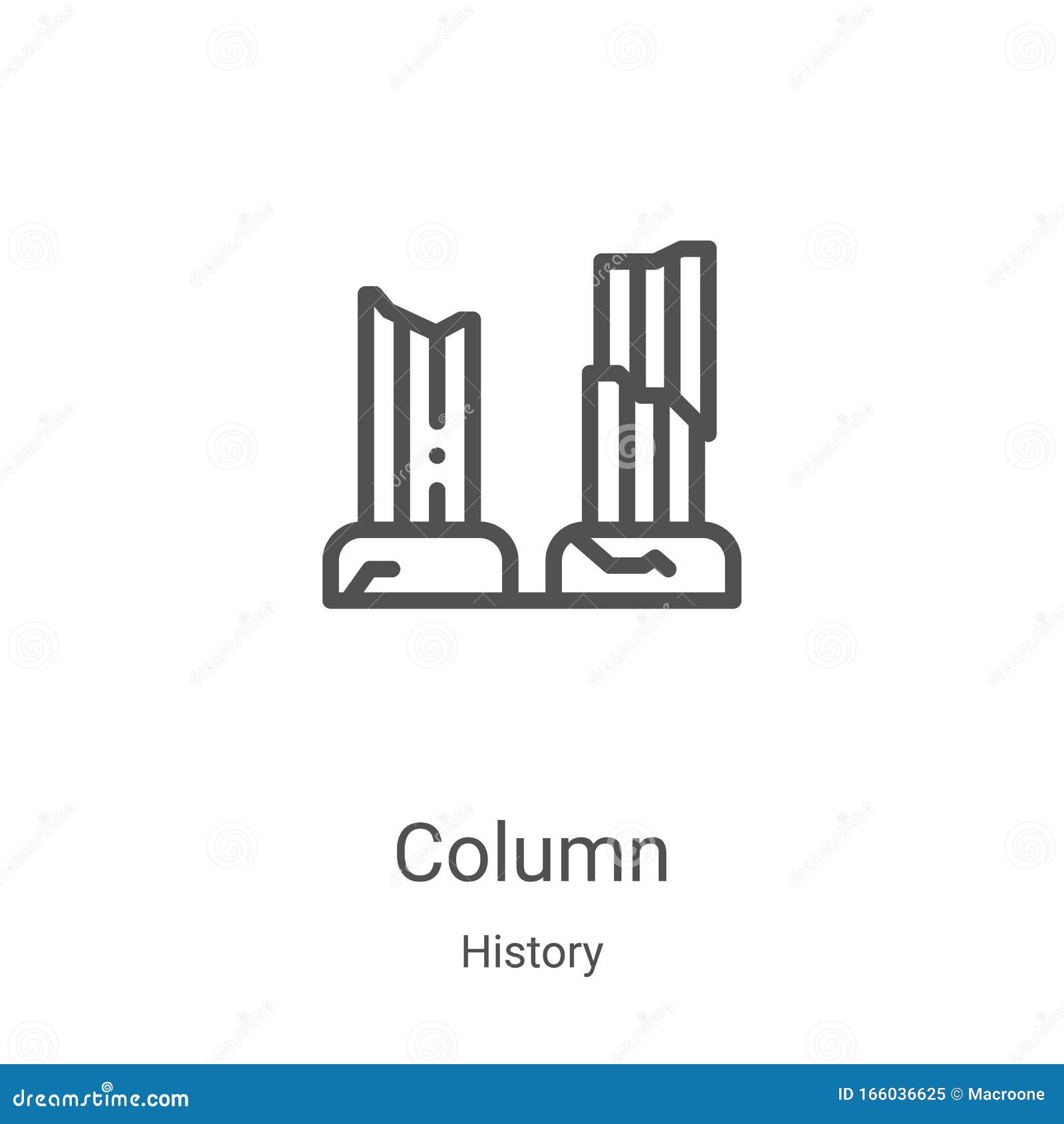 Column Icon Vector from History Collection. Thin Line Column Outline ...